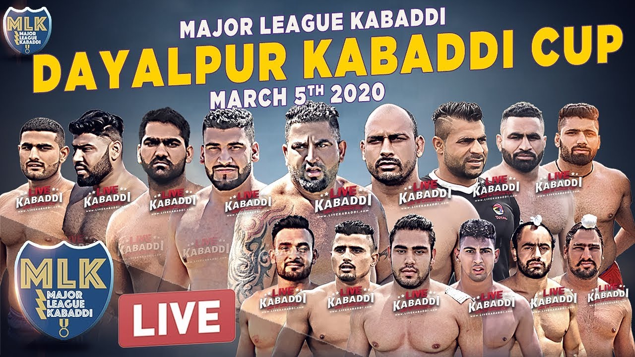 LIVE - Dayalpur (Jalandhar) Kabaddi Cup 2020 - Major League Kabaddi ...